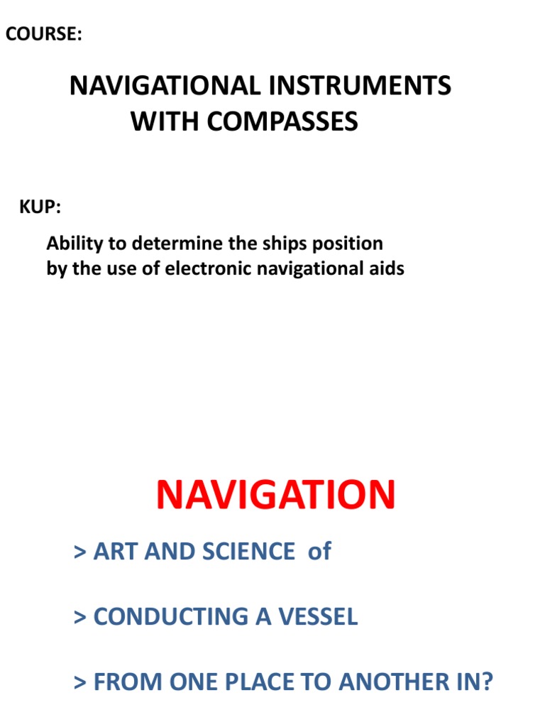 Navigational Instruments With Compasses: Course | PDF