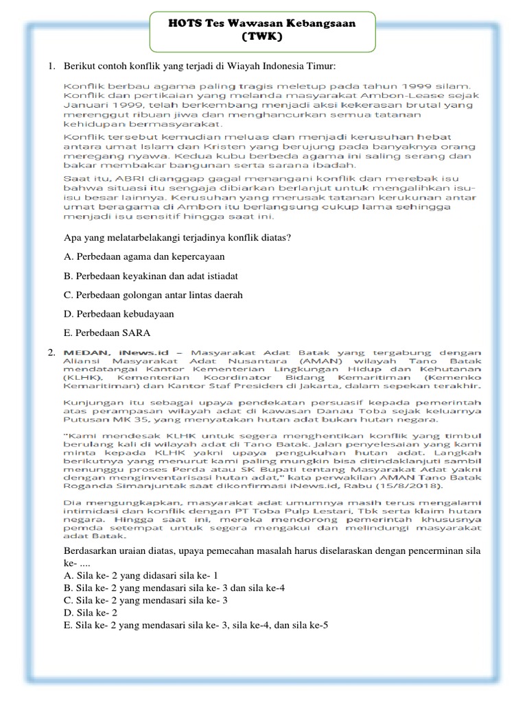 TWK Hots 2019 PDF | PDF