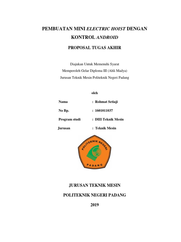 Contoh Proposal TA | PDF