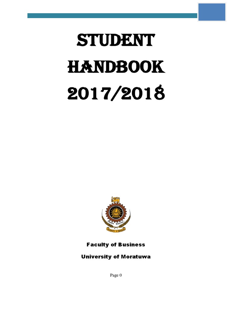 Fob Student Handbook 2017 | PDF | Postgraduate Education | Academia