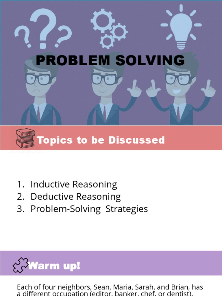 Class 01 (Inductive Vs Deductive Reasoning) | PDF | Inductive Reasoning ...