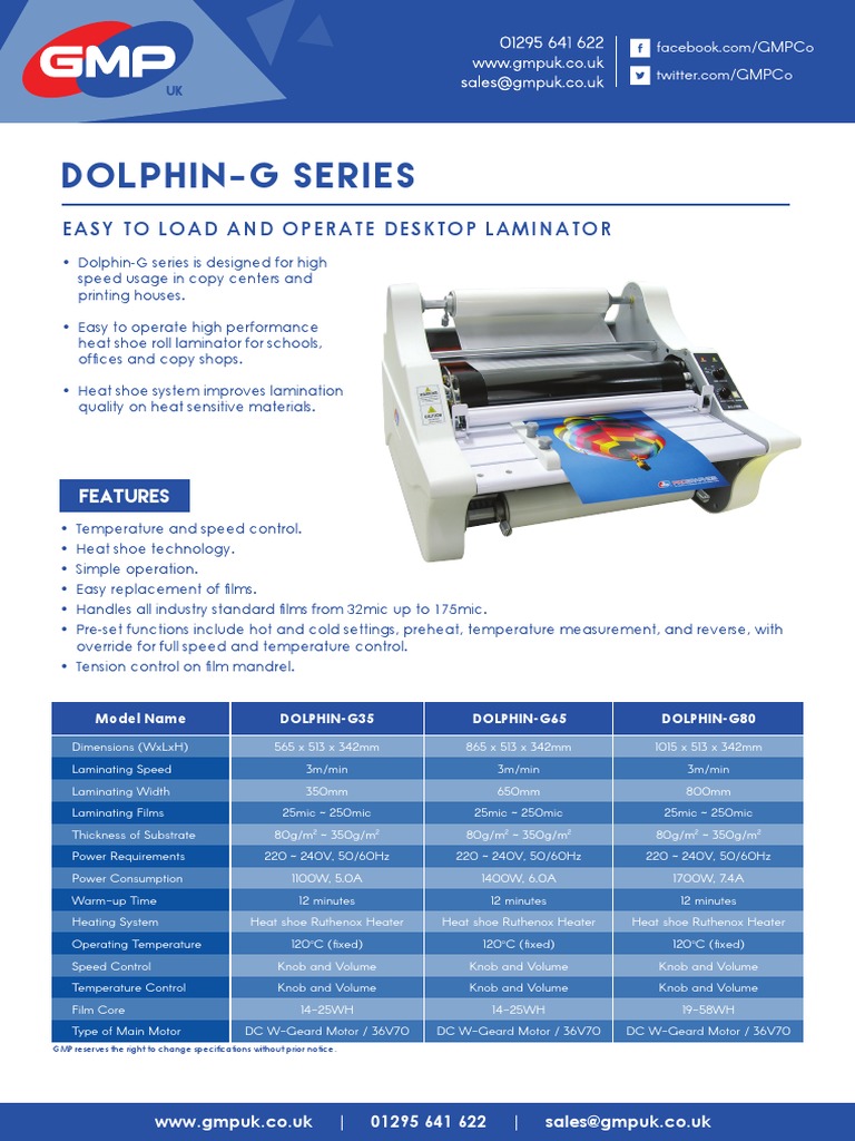 GMP Dolphin-G Series | PDF | Manufactured Goods | Electrical Engineering