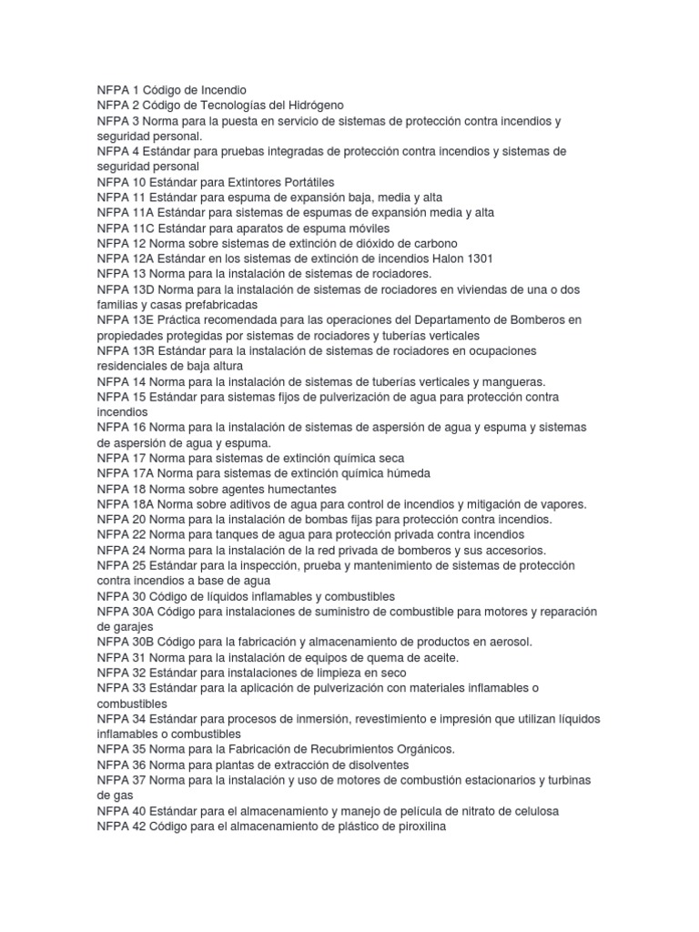 Normas NFPA | PDF | Gas natural licuado | Oxígeno