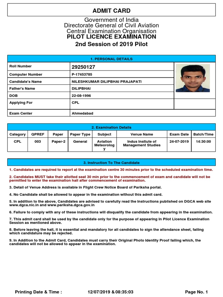 Government of India Directorate General of Civil Aviation Central ...