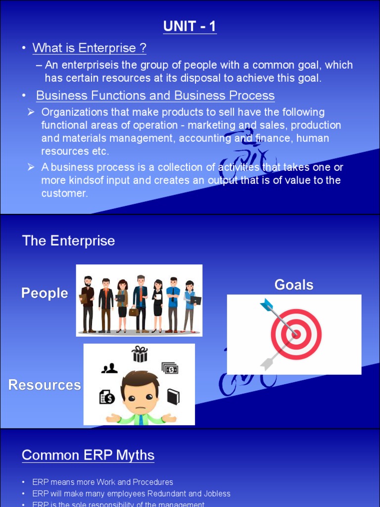 Unit - 1: - What Is Enterprise ? - Business Functions and Business ...