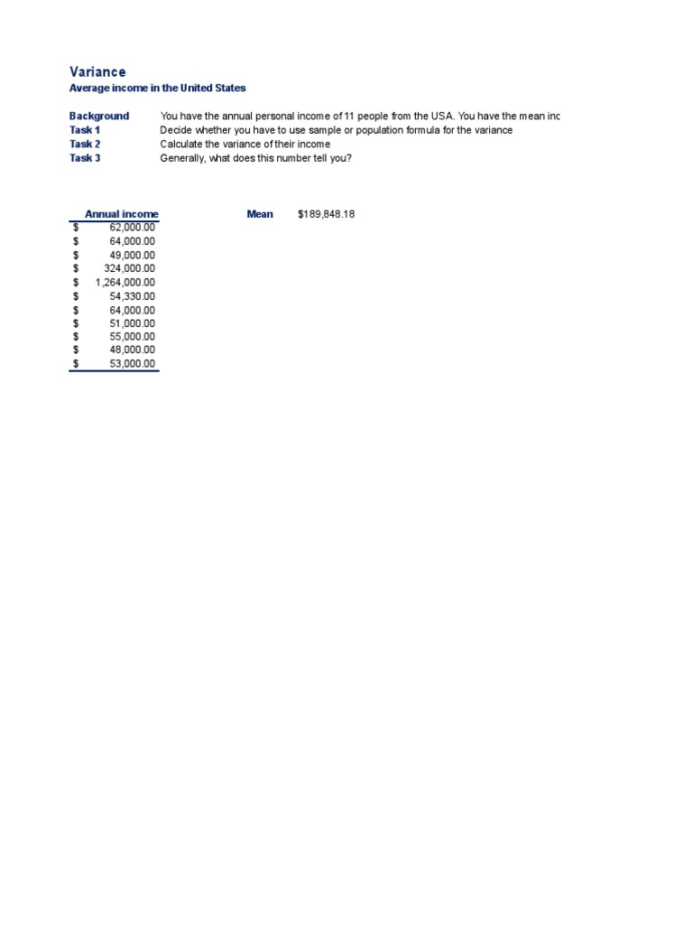 2.9.variance Exercise | PDF