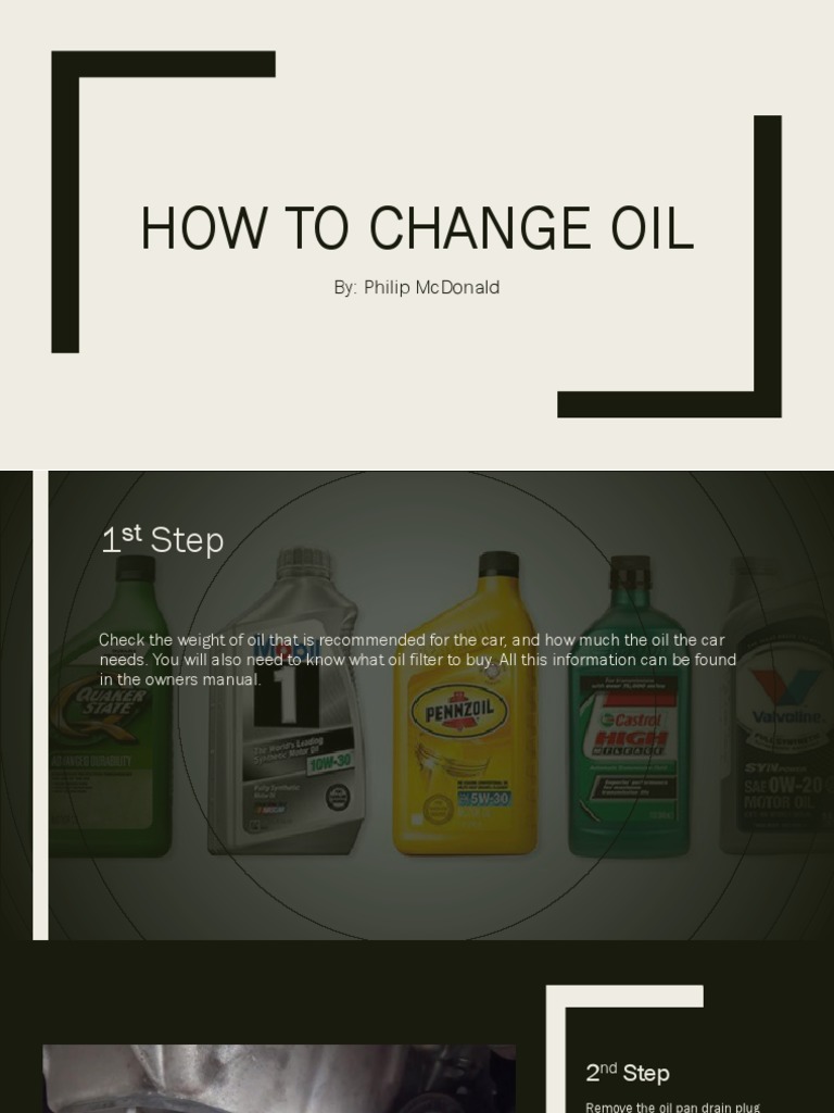 Step-by-Step Oil Change Guide | PDF | Mechanical Engineering | Energy ...