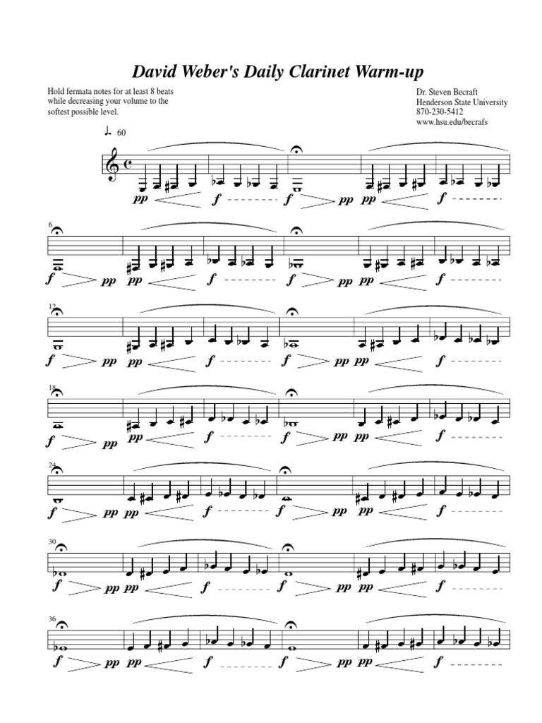 Weber - Daily Clarinet Warm-Up | PDF