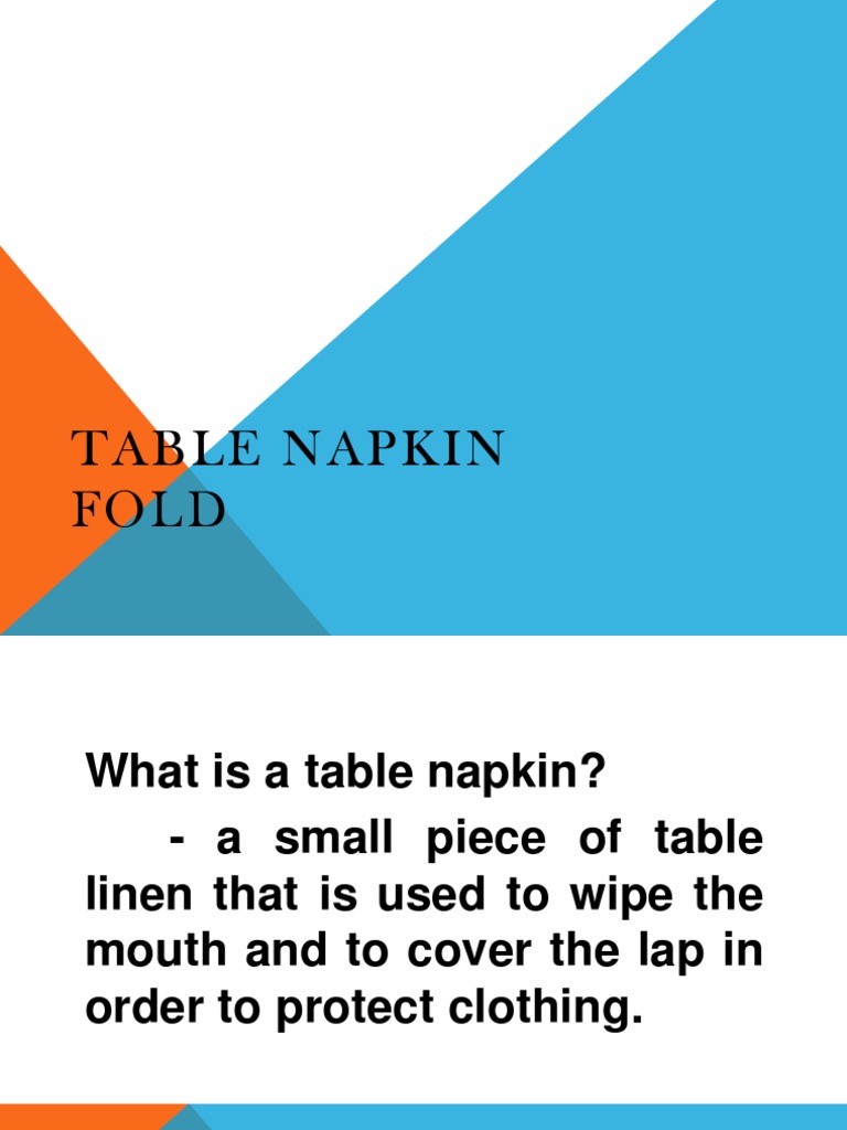 Table Napkin Fold | PDF | Triangle | Teaching Mathematics