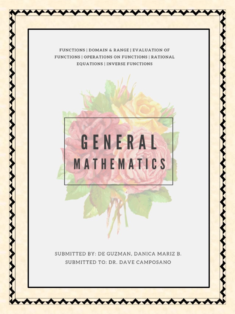 G11 Gen Math 1 Stquarternotes | PDF | Variable (Mathematics) | Function ...