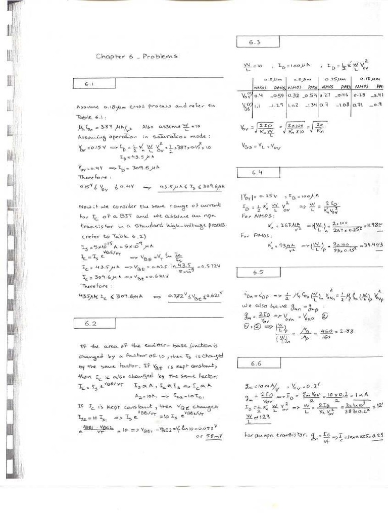 Cap 6 Solucionario Sedra | PDF