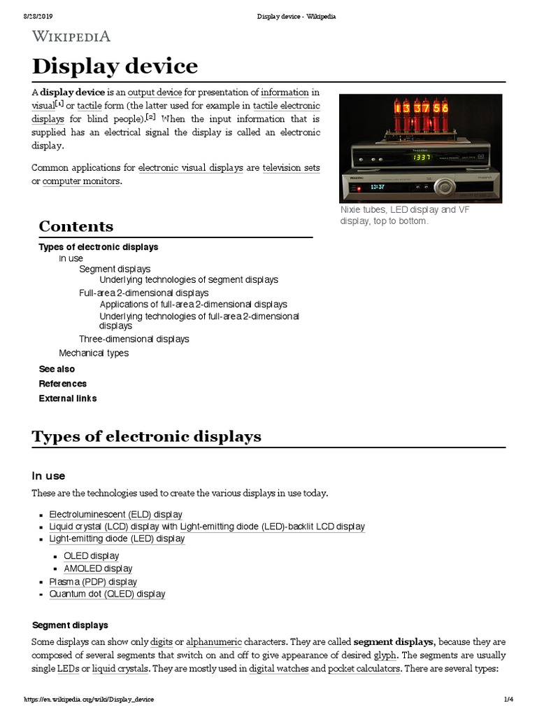 Display Device | PDF | Computer Monitor | Liquid Crystal Display