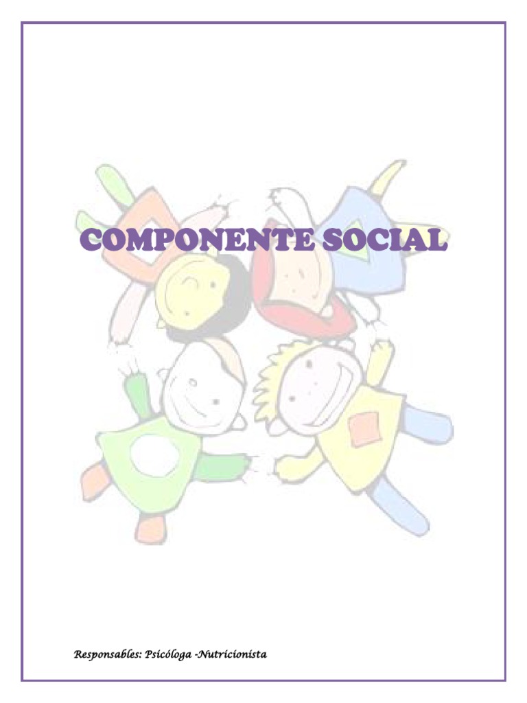 Dibujo del Componente Social Infantil | PDF | Organización de Comida y ...