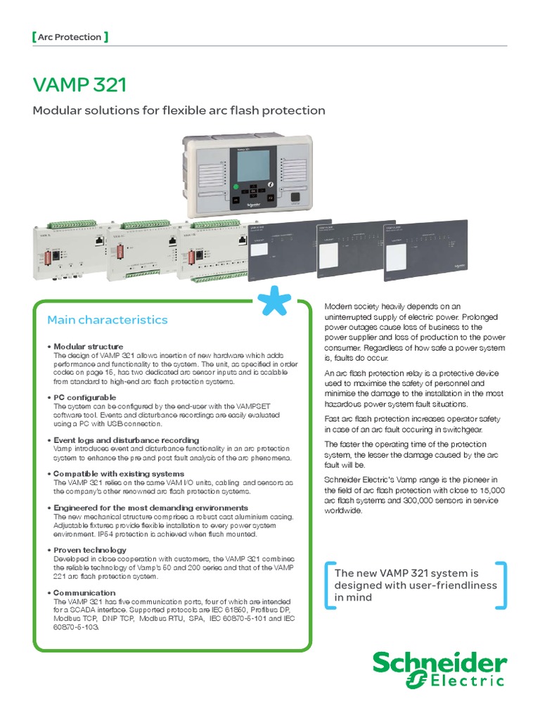 VAMP 321: Modular Solutions For Flexible Arc Flash Protection | PDF ...