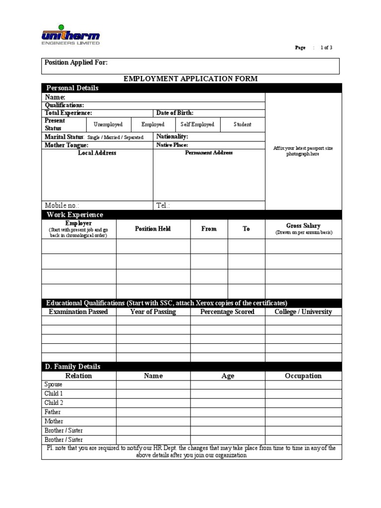 Application Letter | PDF | Employment | Government