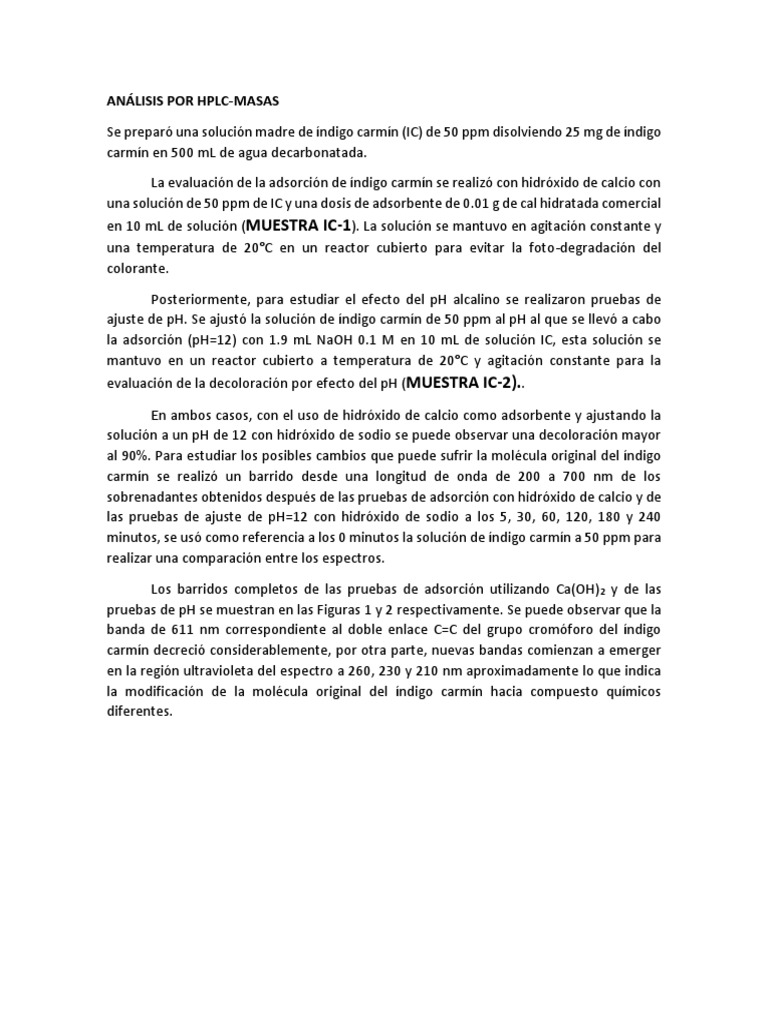 MS Azul Indigo Carmin CaOH2 | PDF | Espectro electromagnético | Ph