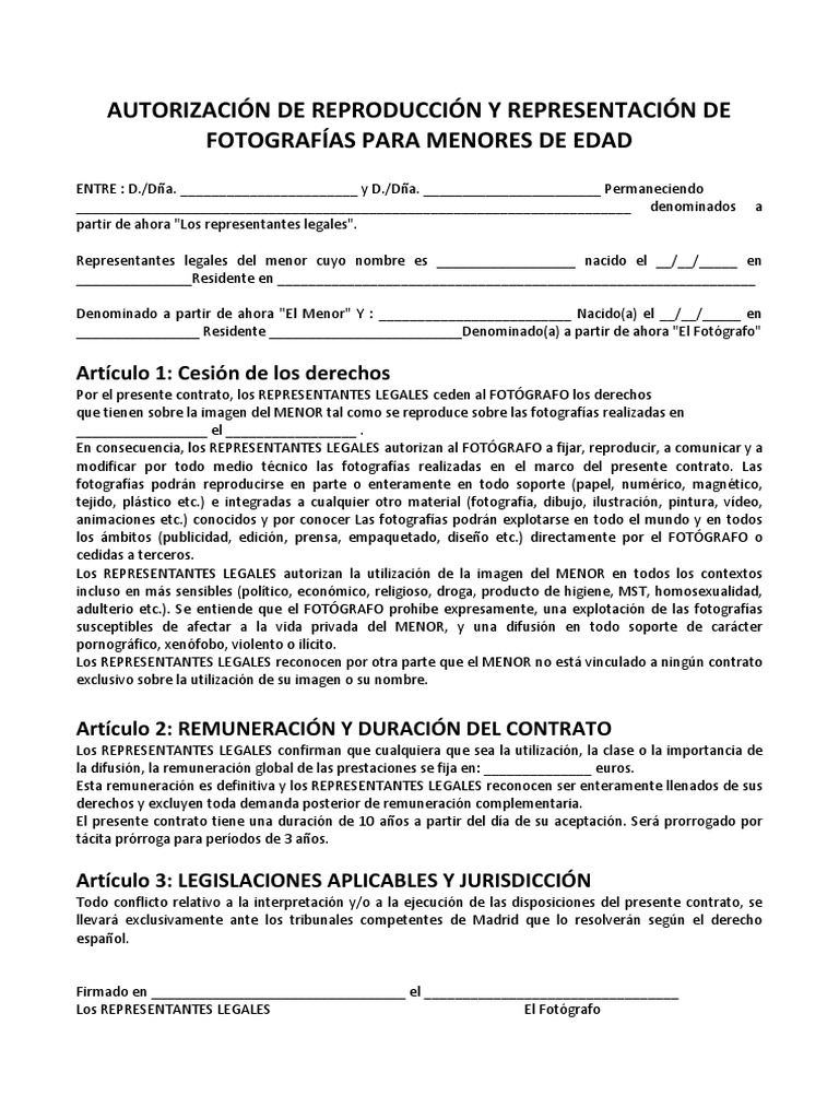 Contrato para Menores | PDF | Salario | Justicia