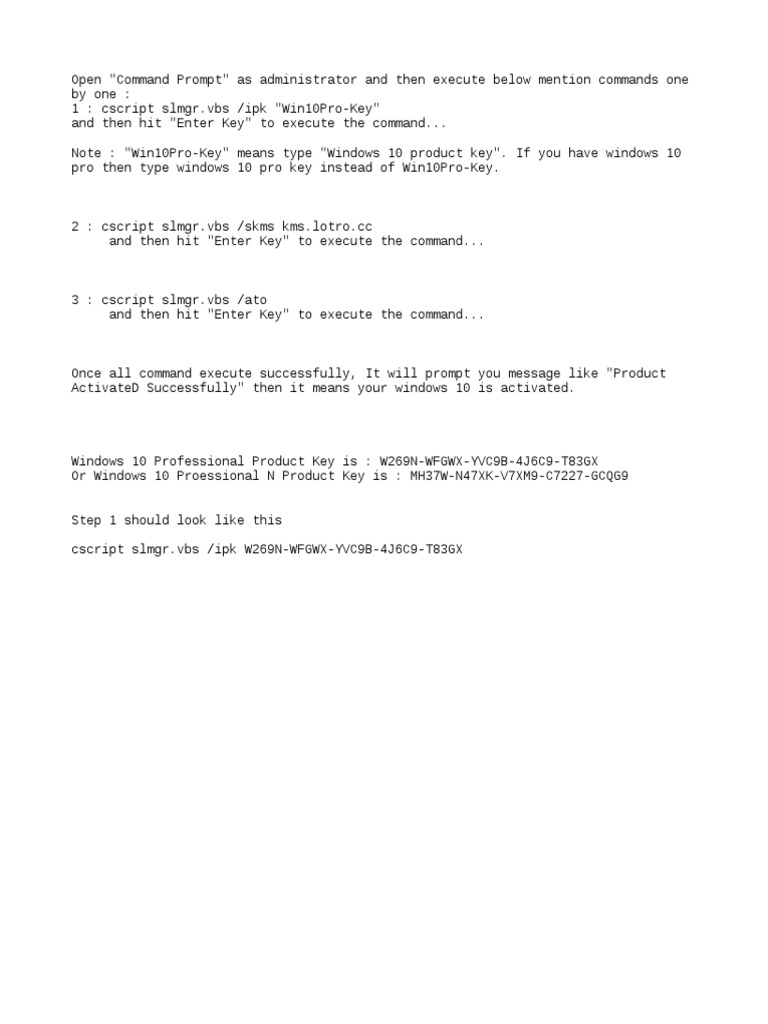 How To Activate Windows 10 Pro For Free | PDF