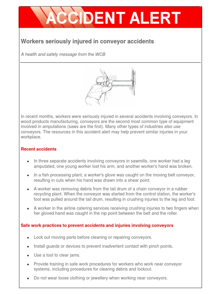 Workers Seriously Injured in Conveyor Accidents | PDF | Occupational ...