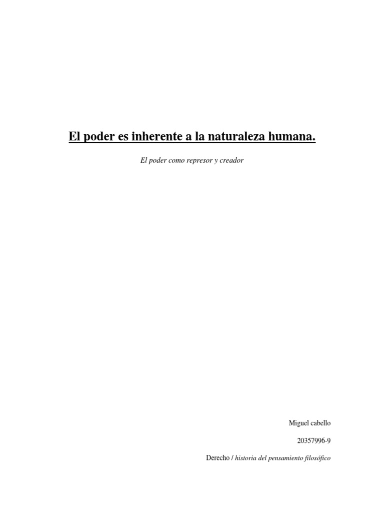 Ensayo Sobre El Poder | PDF | Michel Foucault | Justicia