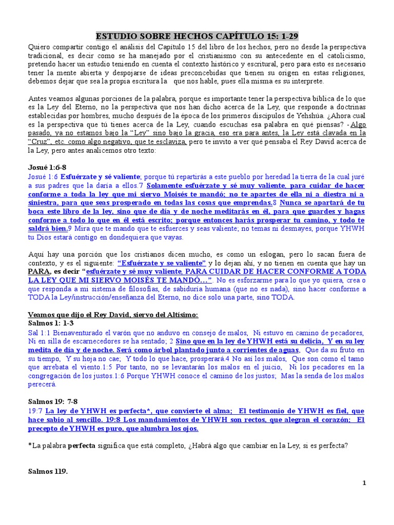 Analisis de Hechos Capitulo 15. V 2 | PDF | Trinidad | Contenido bíblico