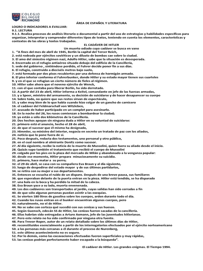 El Cadáver de Hitler | PDF | Adolf Hitler | Benito Mussolini