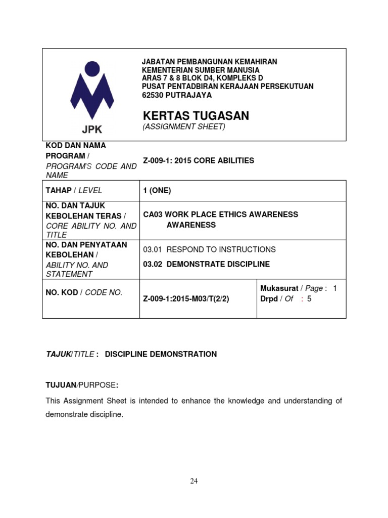 Kertas Tugasan: (Assignment Sheet) | PDF | Employment | Salary
