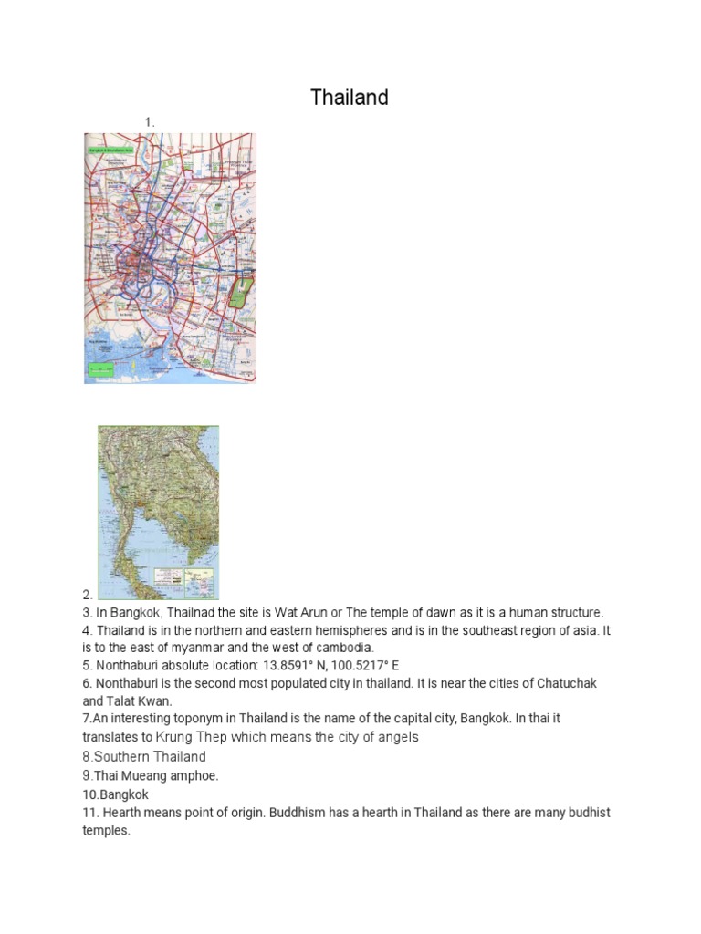 Thailand 1 | PDF | Thailand | Geography