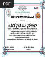 Certificate of Appreciation-Final Template - Tagalog-Edited | PDF