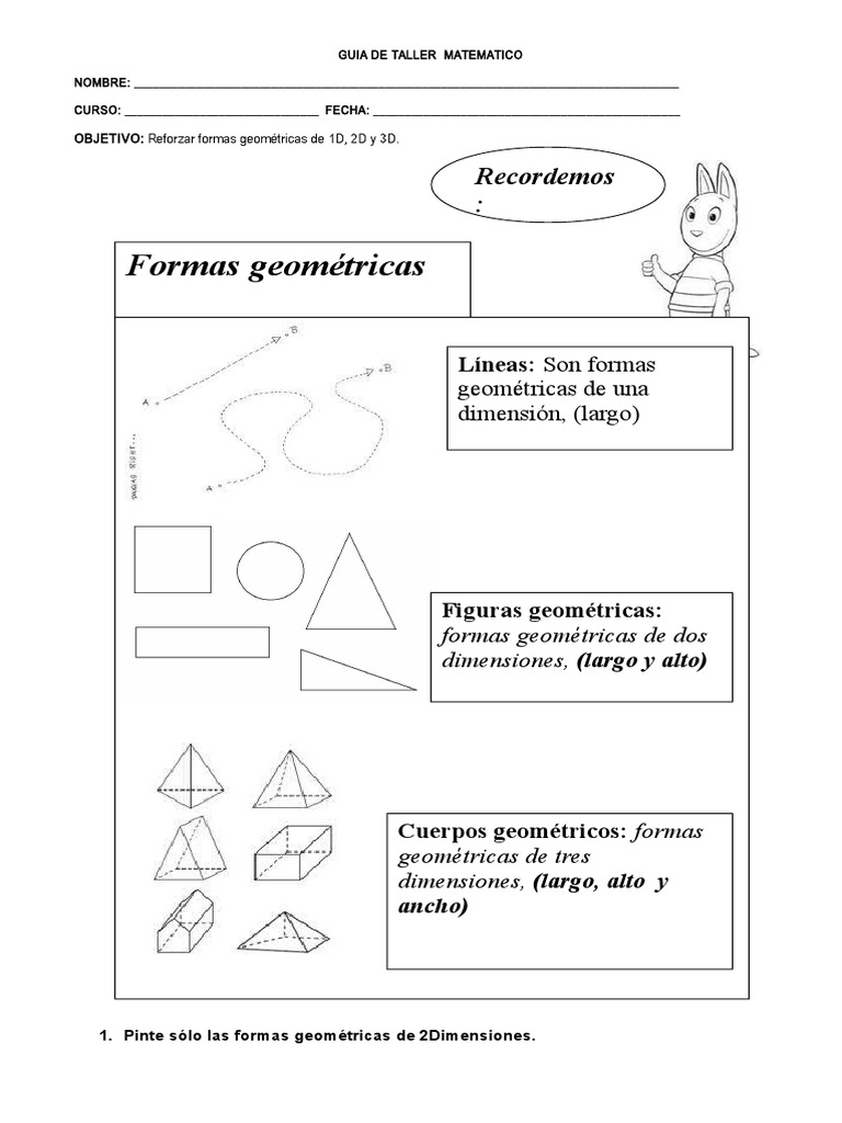 Taller de Formas Geométricas 2D y 3D | PDF