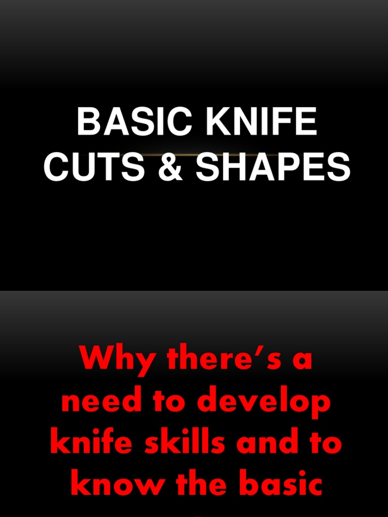 Essential Knife Cuts and Techniques | PDF | Home & Garden | Art