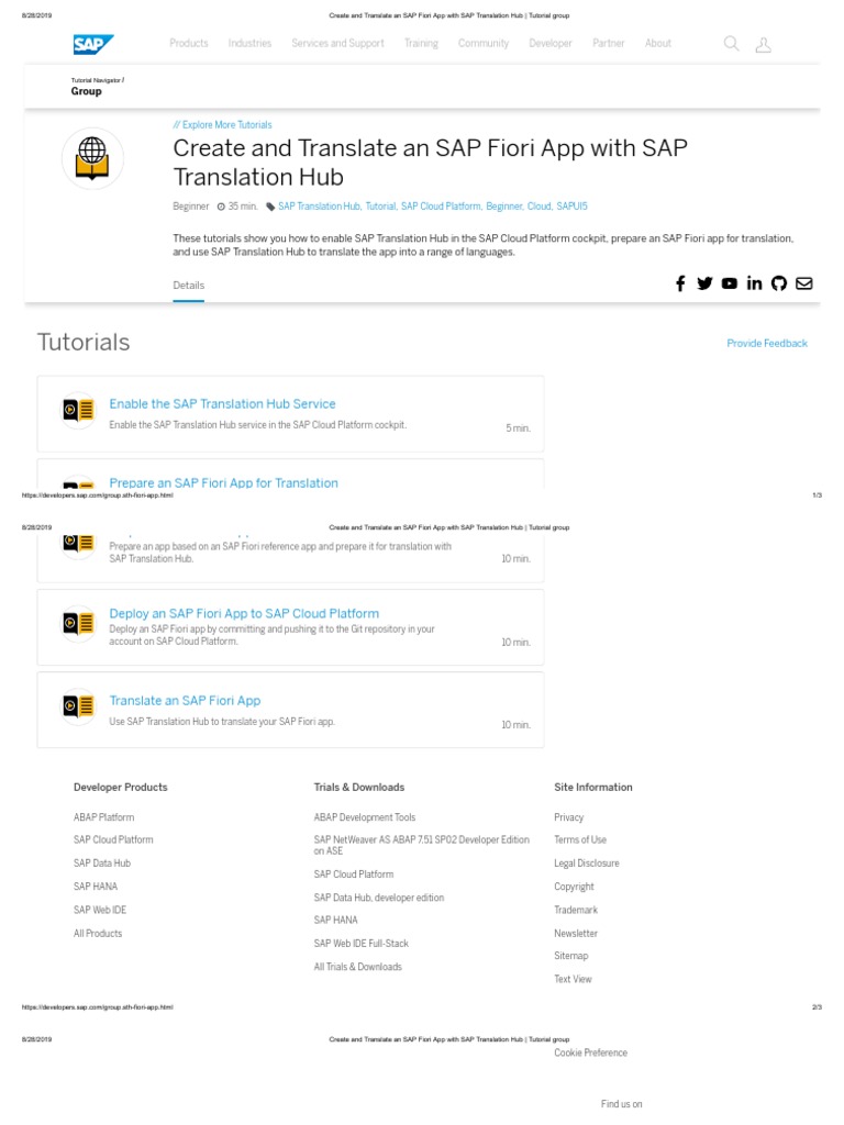 004.create and Translate An SAP Fiori App With SAP Translation Hub ...