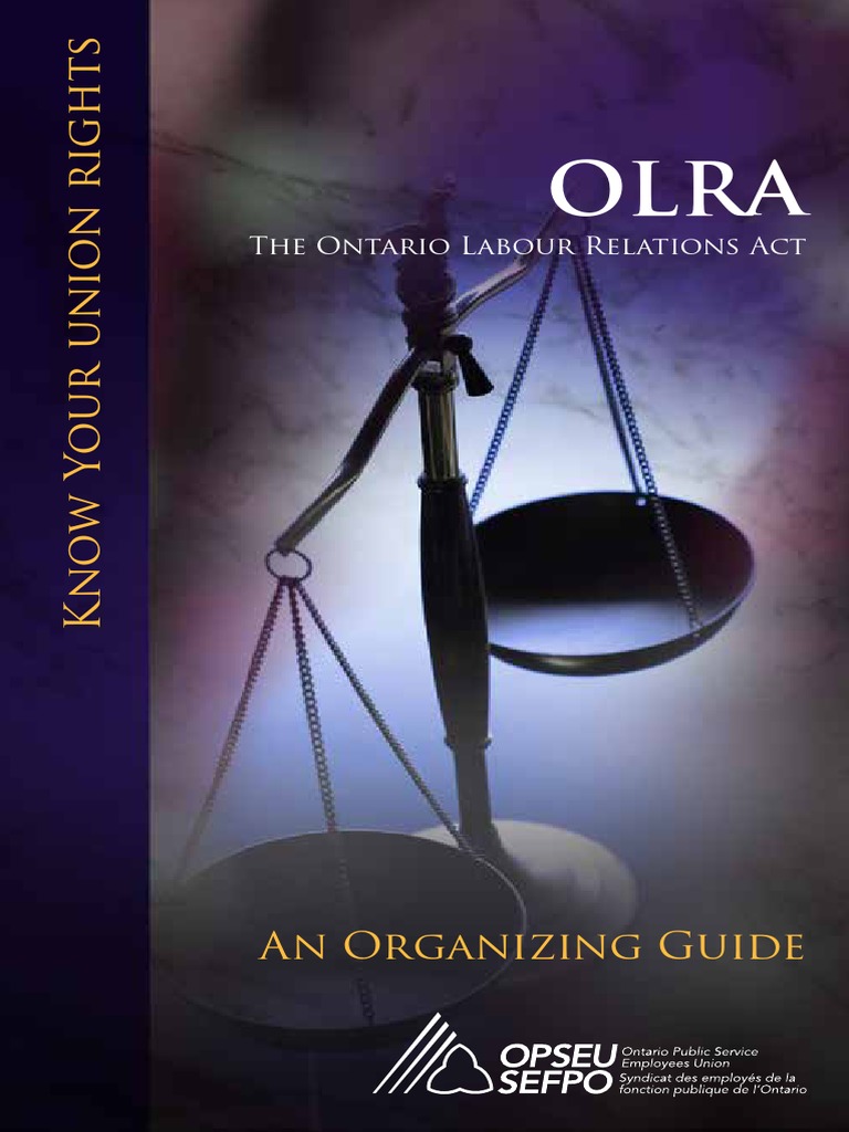 Ontario Labor Relations Act Labour Relations OLRA PDF | PDF | Trade ...