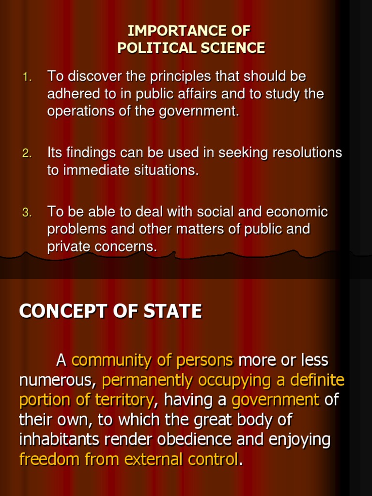 Understanding Political Science Basics | PDF | State (Polity) | Sovereignty