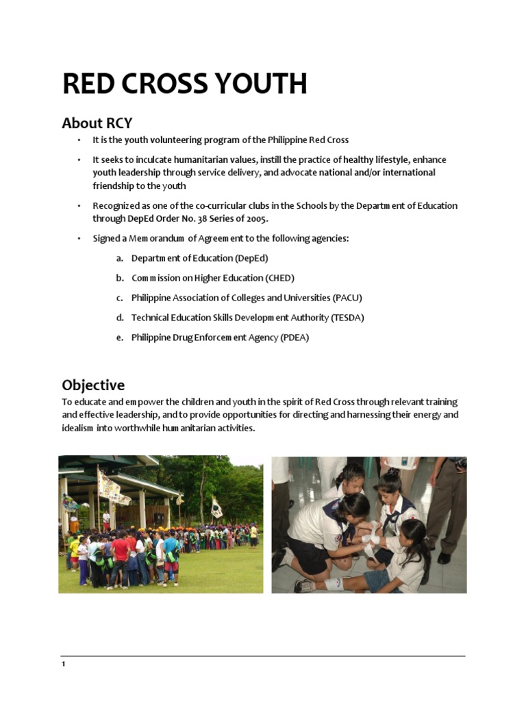 Red Cross Youth: About RCY | PDF | Government | Business