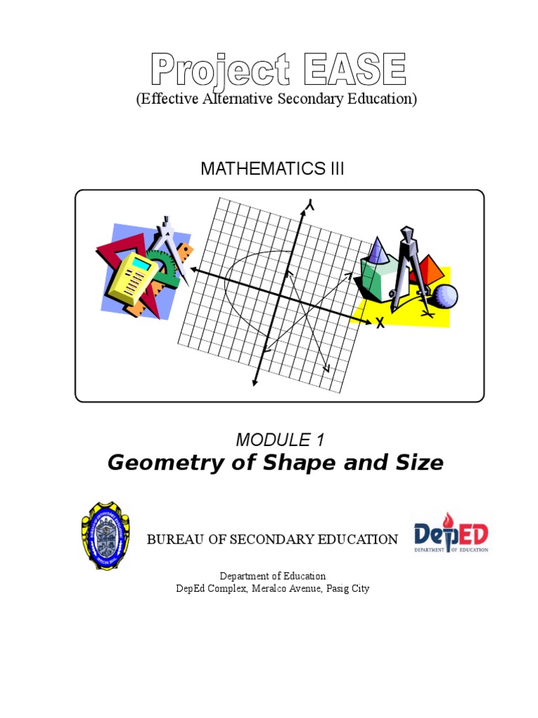 EASE Module 1 Geometry of Shape and Size | PDF | Line (Geometry) | Angle