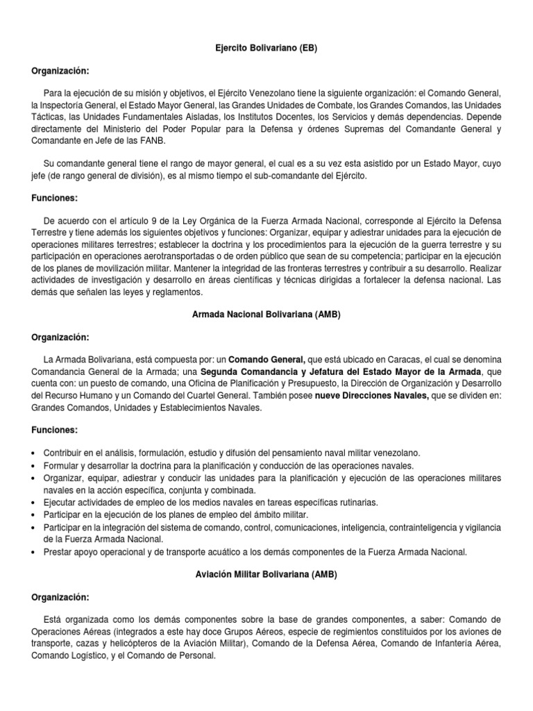 Componentes de La FANB | Oficial general | Ejército