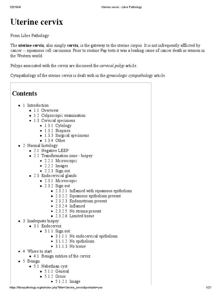 13 Uterine Cervix - Libre Pathology | PDF | Cervical Cancer | Neoplasms