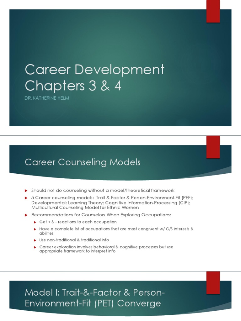 Career Development Chapters 3 & 4 | PDF | Psychotherapy | Decision Making