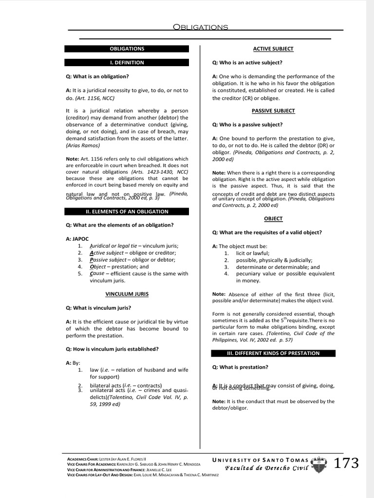 Ust Golden Notes 2011 Obligations and Contracts Libre PDF | PDF | Law ...