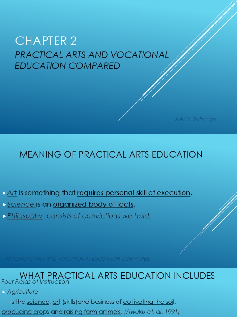 CHAPTER 2 - Practical Arts and Vocational Education Compared | PDF ...
