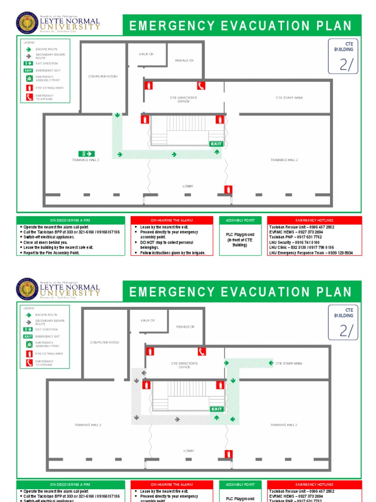 Emergency Evacuation Plan: CTE Building | PDF | Disaster Preparedness ...