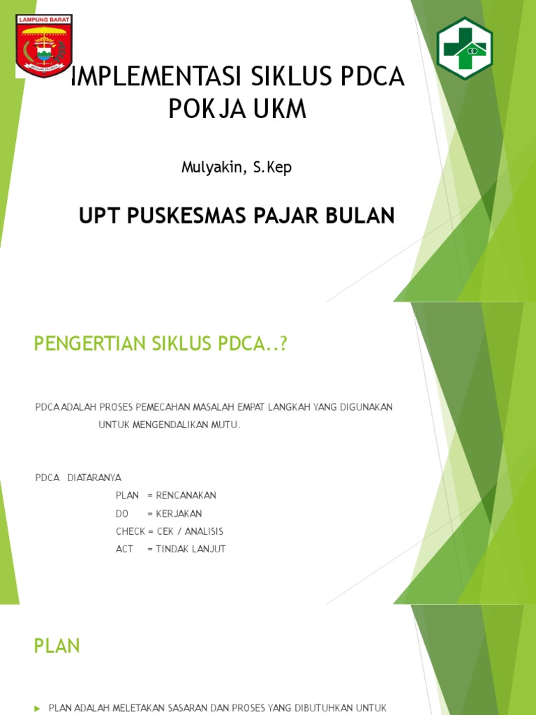 Contoh Implementasi Pdca Di Puskesmas Pdf Bisnis