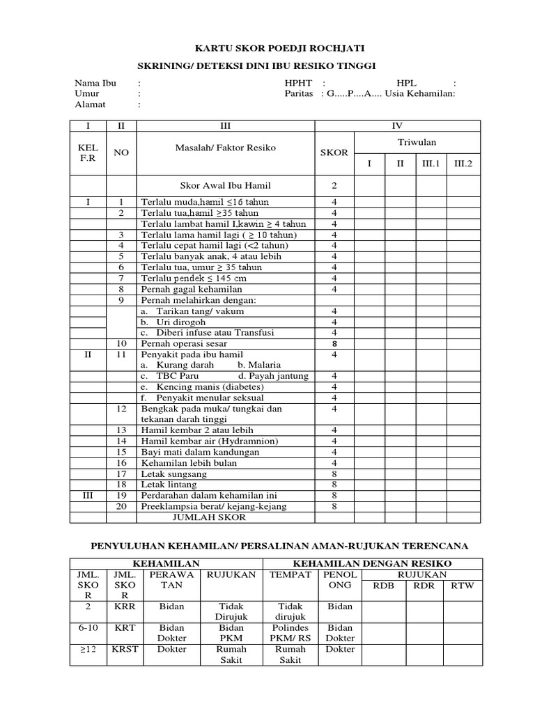 Kartu Skor Poedji Rochjati | PDF