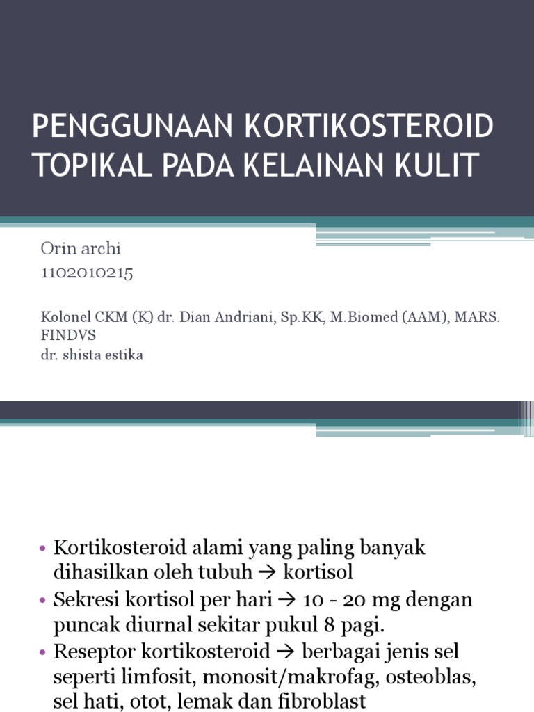 Kortikosteroid Topikal | PDF | Kesehatan Holistik