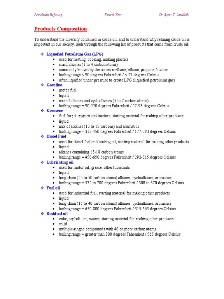 Products Composition: Liquefied Petroleum Gas (LPG) | PDF | Liquefied ...