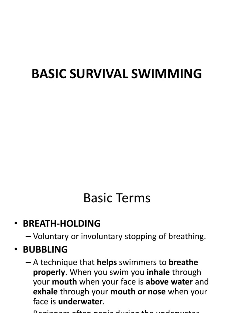 Basic Survival Swimming: An Overview of Fundamental Swimming Skills ...