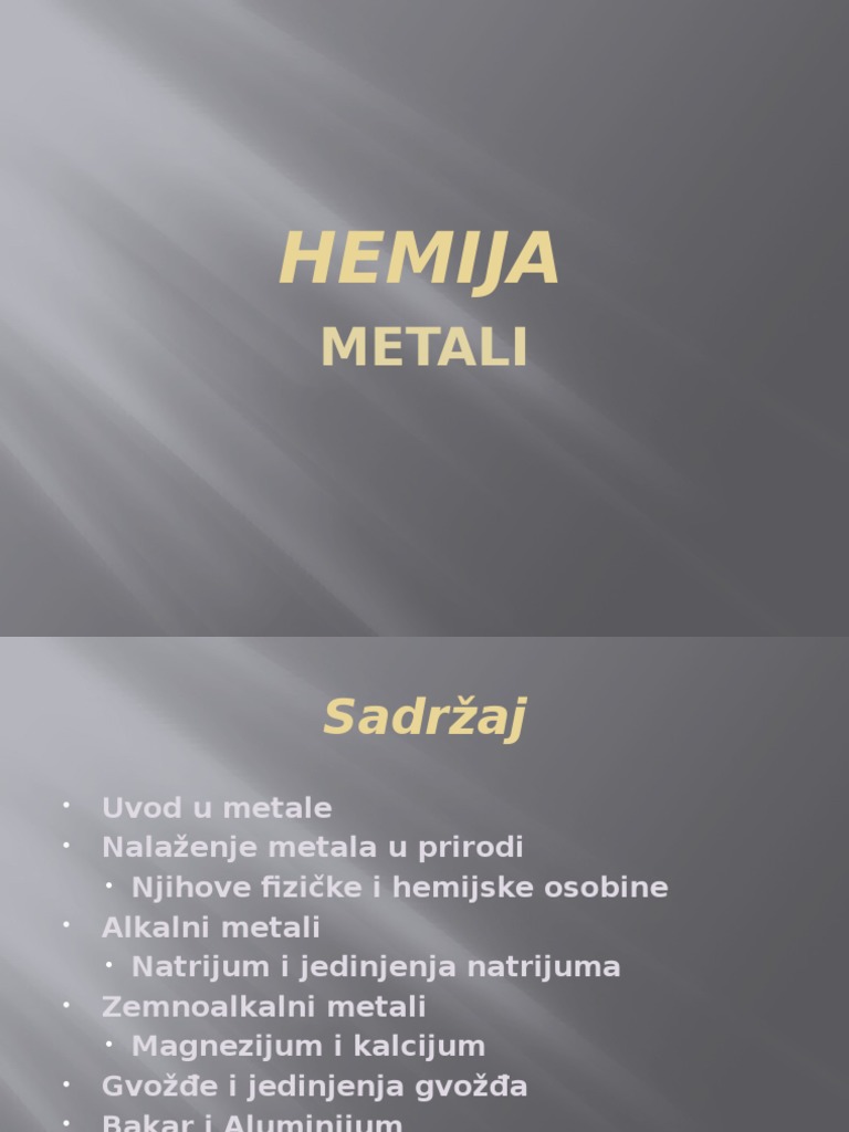 Hemija Prezentacija | PDF