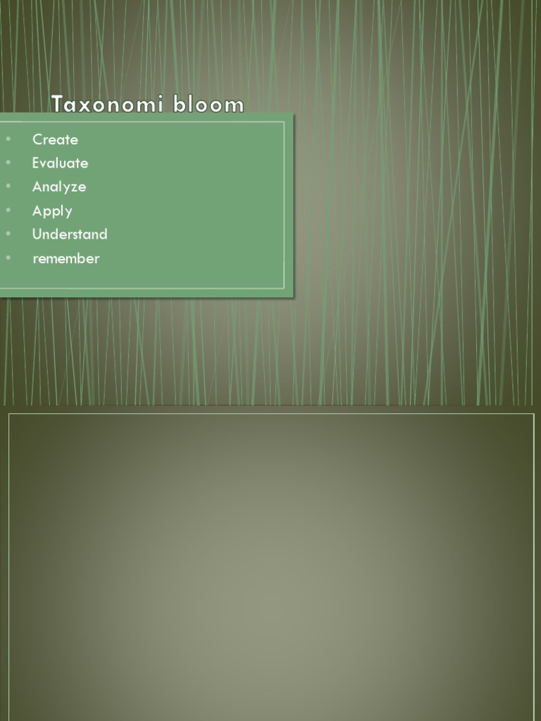 Taxonomi Bloom | PDF