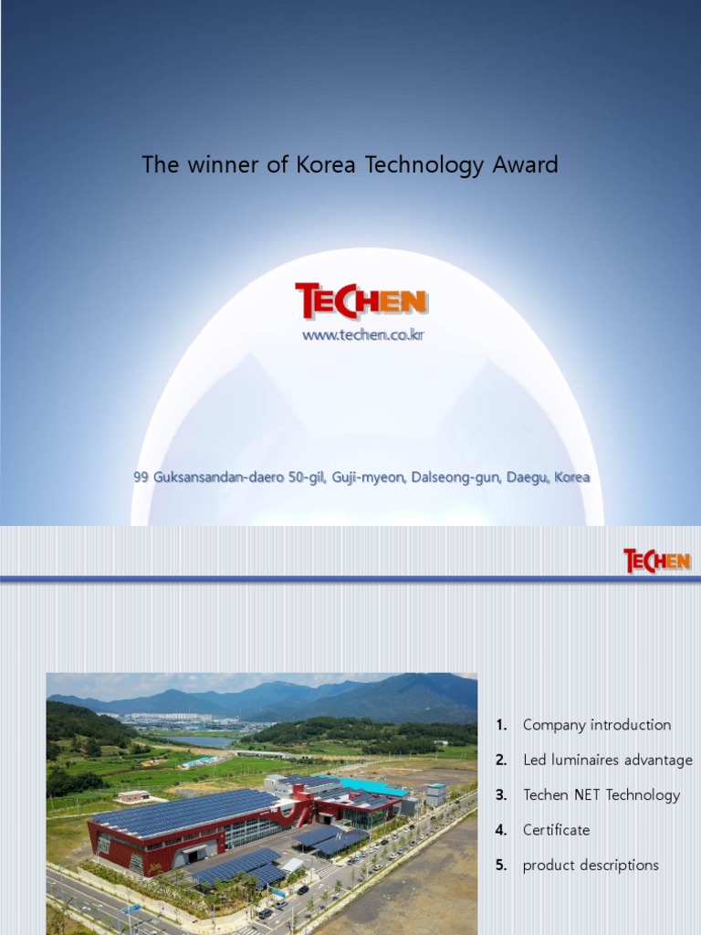 The Winner of Korea Technology Award: WWW - Techen.co - KR | PDF
